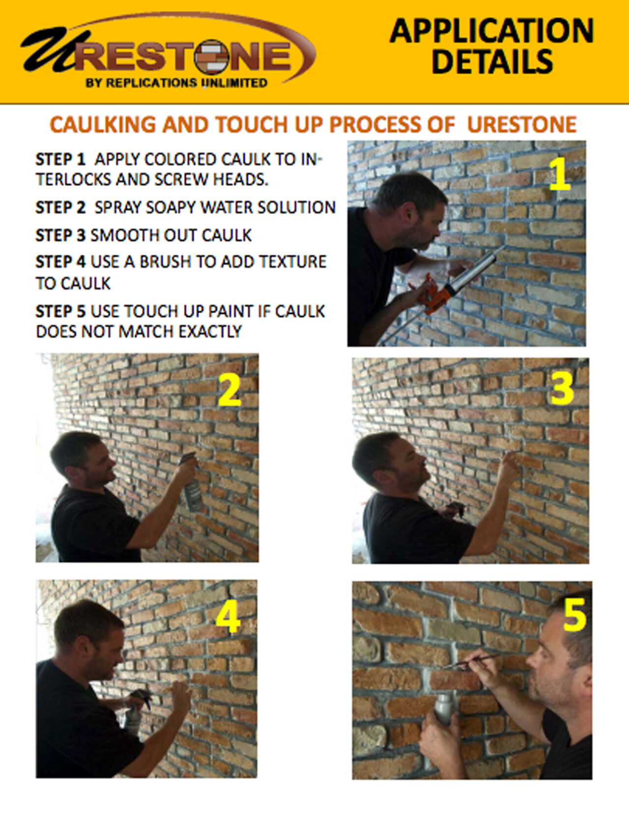 Caulking Installation - URESTONE Panels