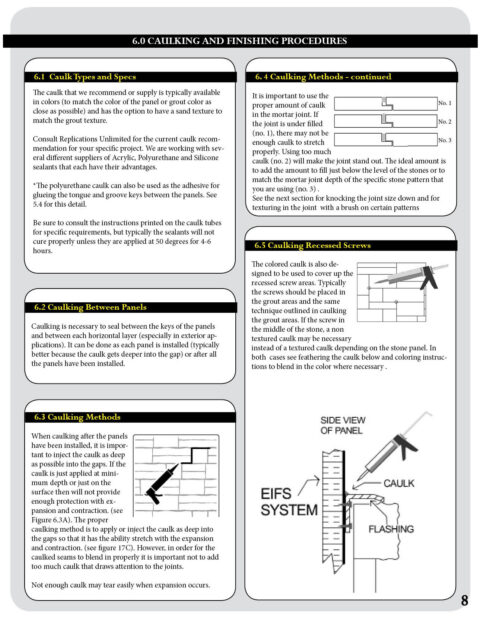 Caulking Installation - URESTONE Panels