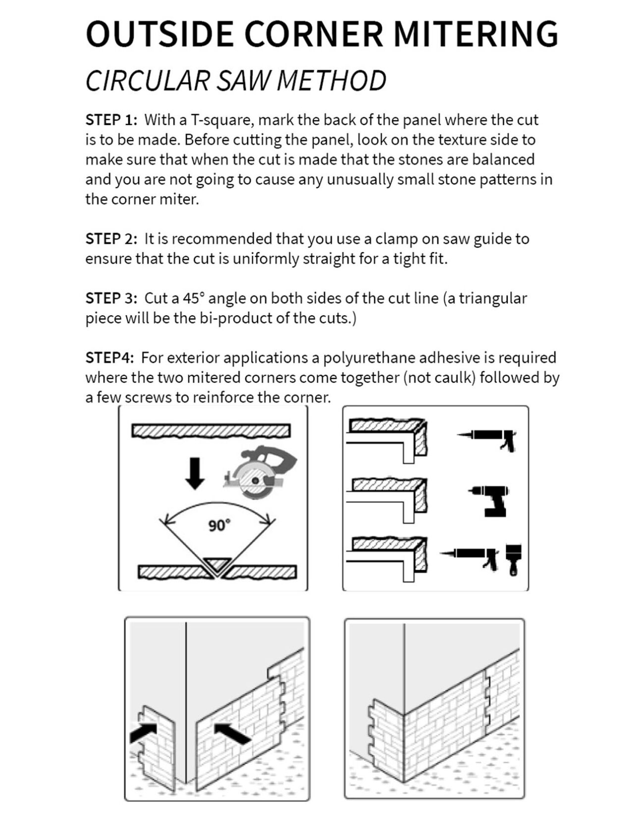 Mitering a Corner - URESTONE Panels