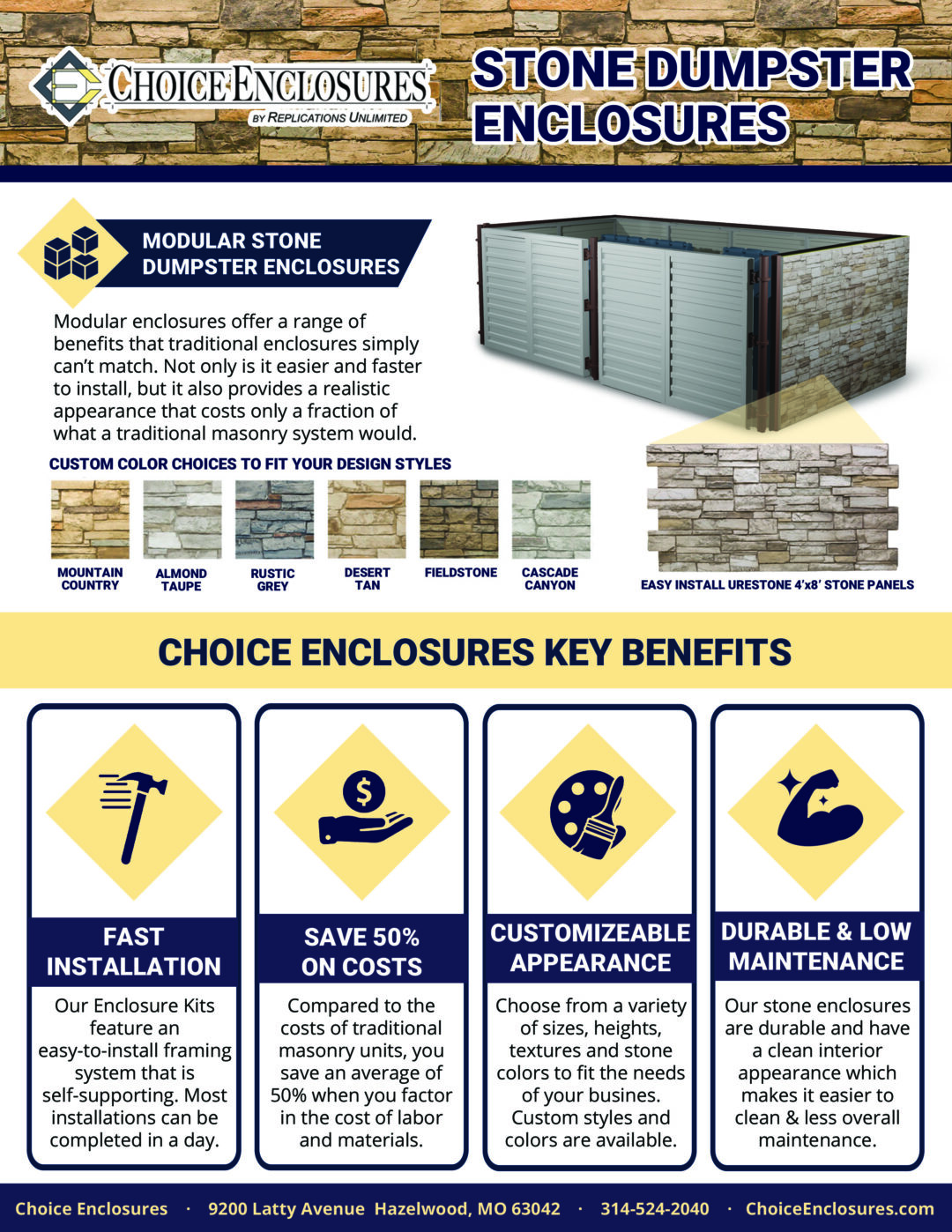 Dumpster Enclosures - URESTONE Panels